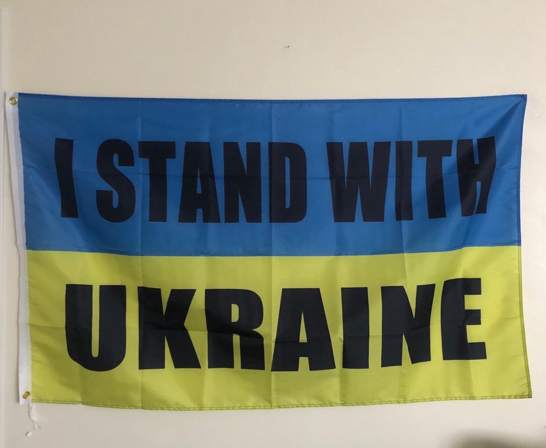 3x5 Flag I Stand With Ukraine Blue and Yellow FREE SHIPPING. - Etsy
