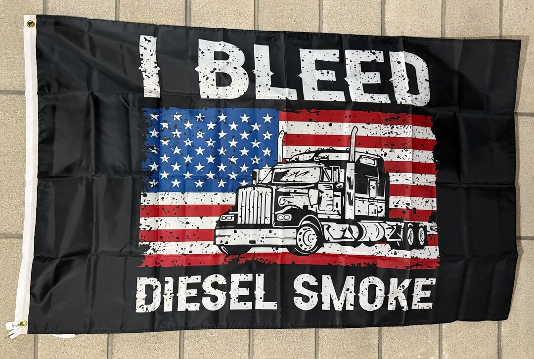 Diesel Truck Flag FREE USA SHIP Garage Wrench Mechanic Boost Turbo ...