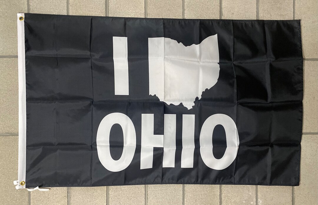 I Love Ohio Flag FREE SHIP Best State Fight Home Land Travel Explore ...