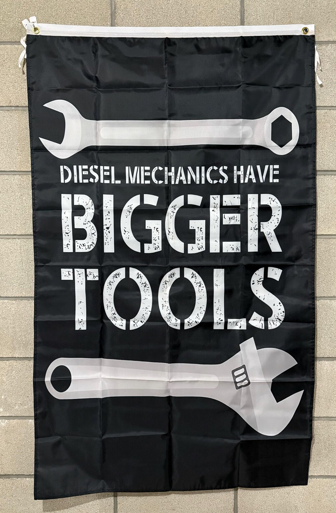 Diesel Truck Flag FREE USA SHIP Garage Wrench Mechanic Boost Turbo ...