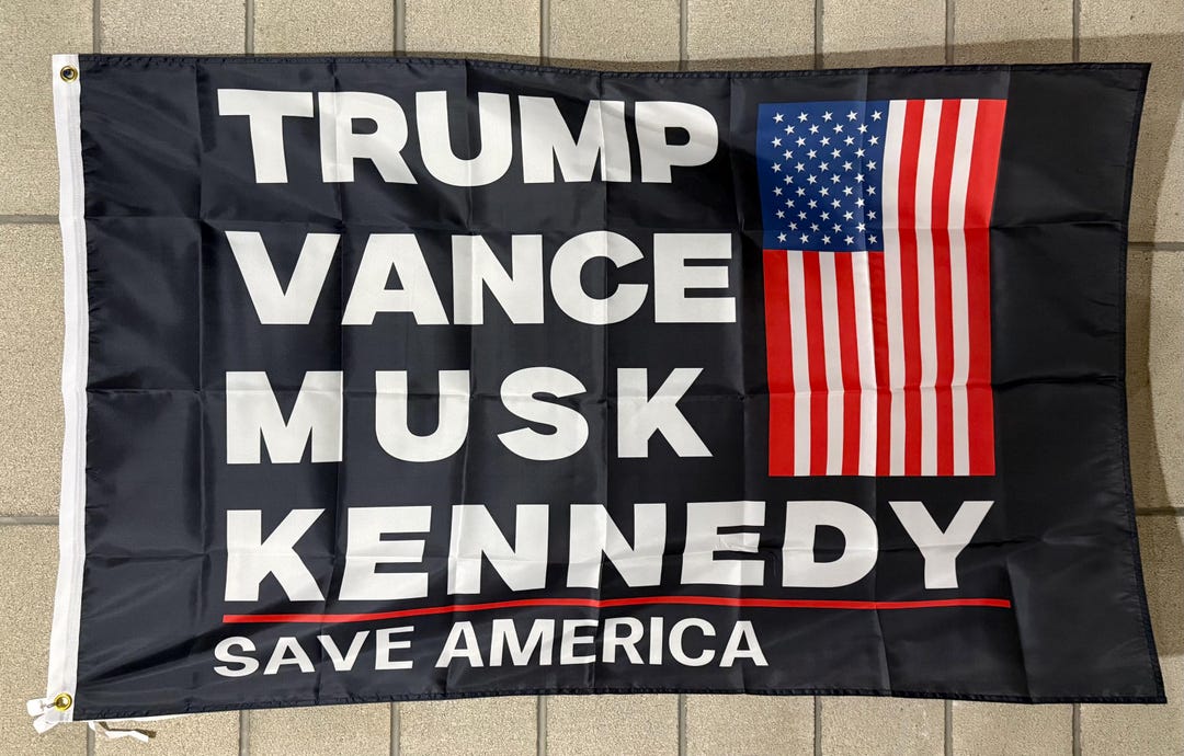 Donald Trump Vance Musk Kennedy Jr Flag FREE Usa SHIP President Maga ...