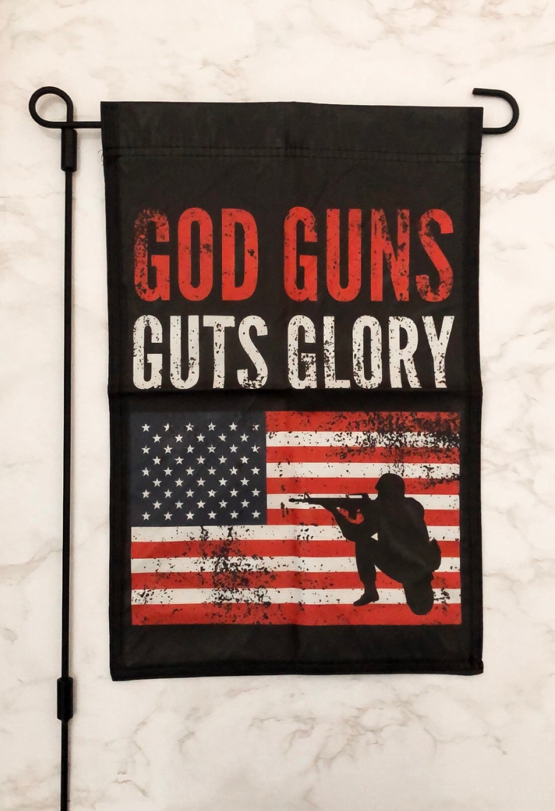 Garden Flag. God Guns Guts Glory. FREE SHIPPING. - Etsy