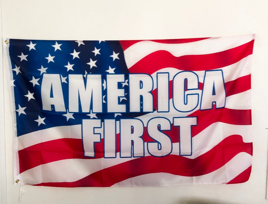 3x5 Flag America First Large Sign Poster Banner American USA - Etsy