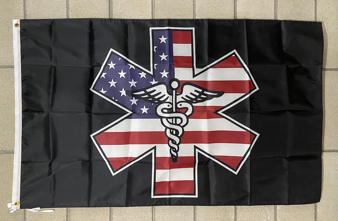 EMS Paramedic Flag FREE Usa SHIP Medical First Responder Health Care ...