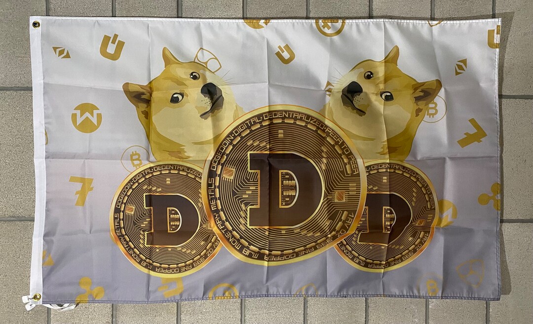 Dogecoin Flag FREE USA SHIP Cryptocurrency Buy Sell Trade Cashless ...