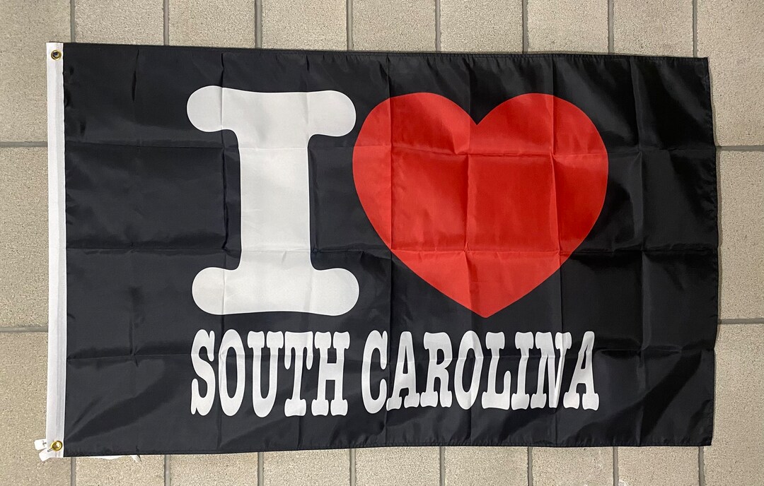 I Love South Carolina Flag FREE SHIP Best State Fight Home Land Travel ...