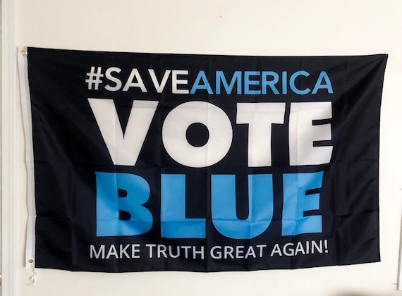 3x5 Flag Save America Vote Blue Democratic Party - Etsy