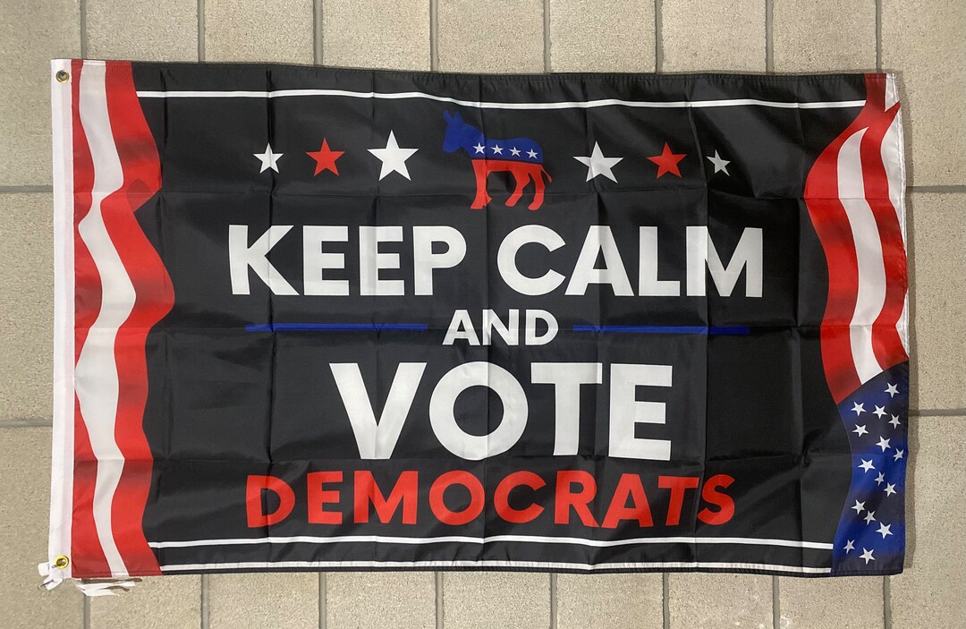 Vote Democrat Flag FREE USA SHIP Save America Vote Liberal Leader Blue ...