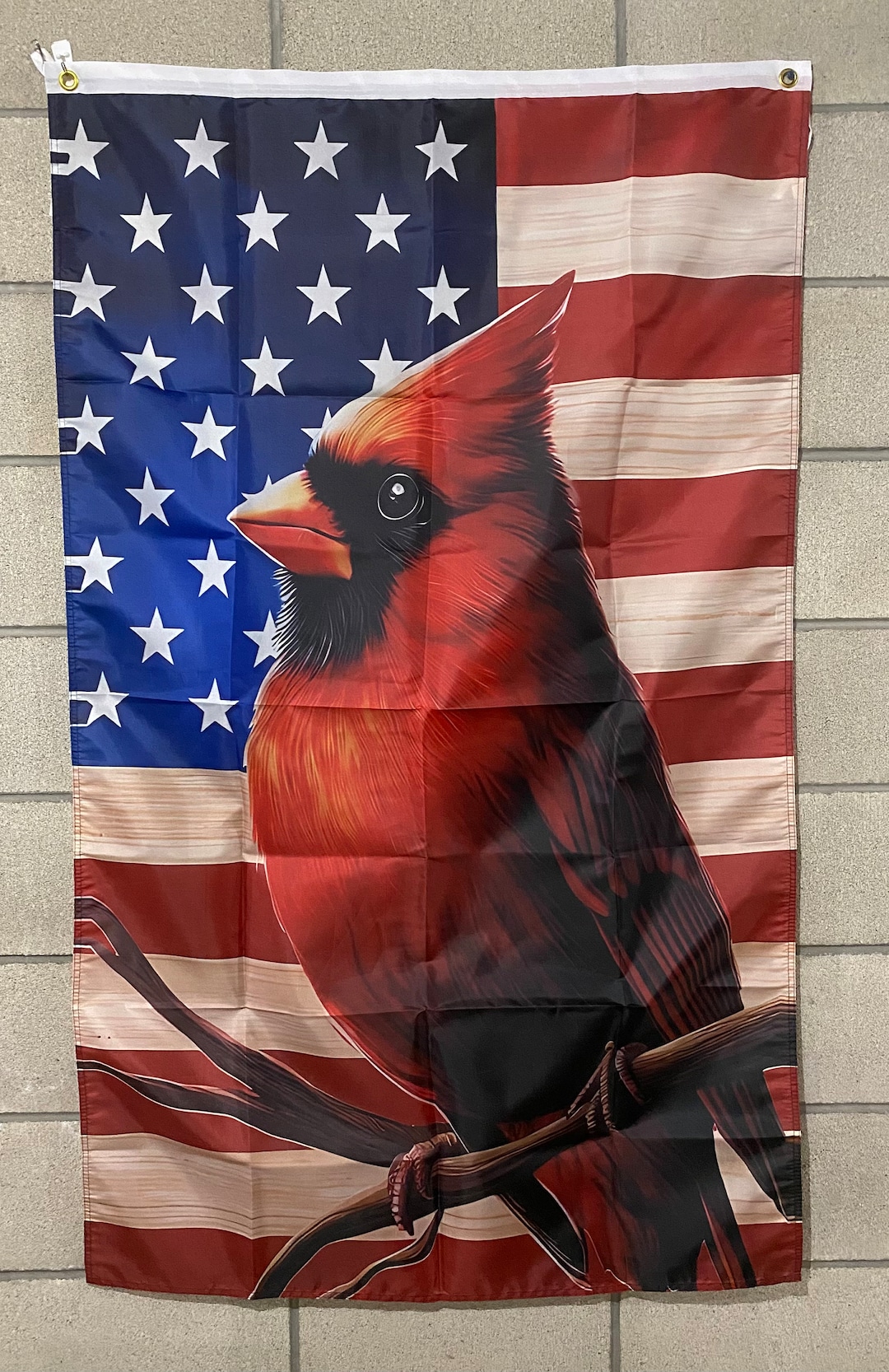 American Cardinal Flag FREE USA SHIP Bird Watching Jesus Savior Prayer ...