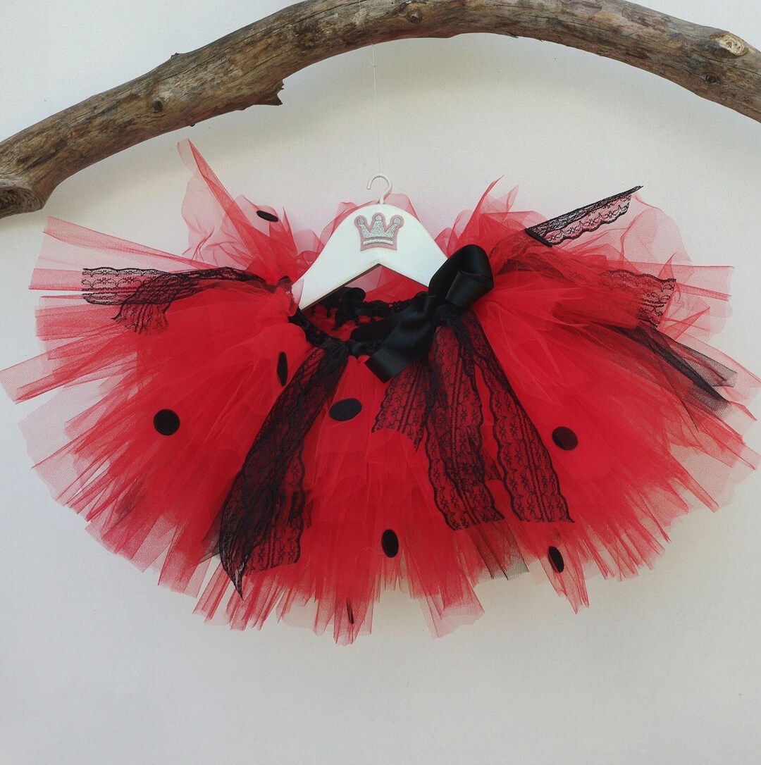 Ladybug Tutu With Wings, Children's Costume Comes With Wings and a ...