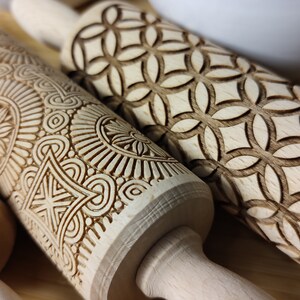 4 PACK PATTERNS - Rolling Pin Personalized Pin Rolling Pin Vintage ...