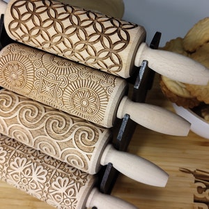 4 PACK PATTERNS - Rolling Pin Personalized Pin Rolling Pin Vintage ...