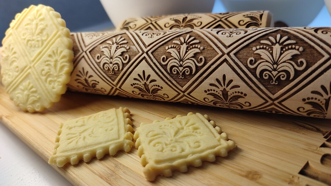 Vintage Pattern - Rolling Pin Personalized Pin Rolling Pin Vintage ...