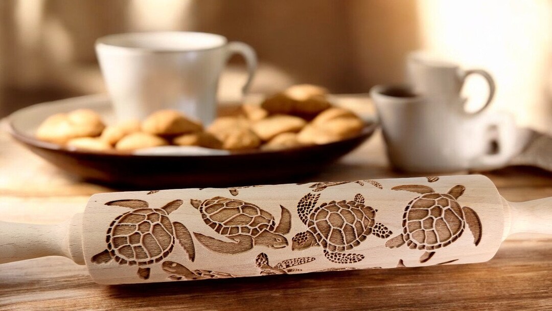 Turtles - Rolling Pin Personalized Pin Rolling Pin Animal Pastry ...