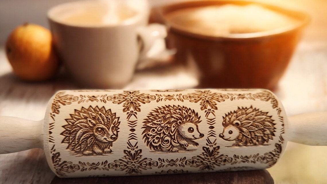 Hedgehogs - Animals Rolling Pins, Cookie Rolling Pins, Decorative ...