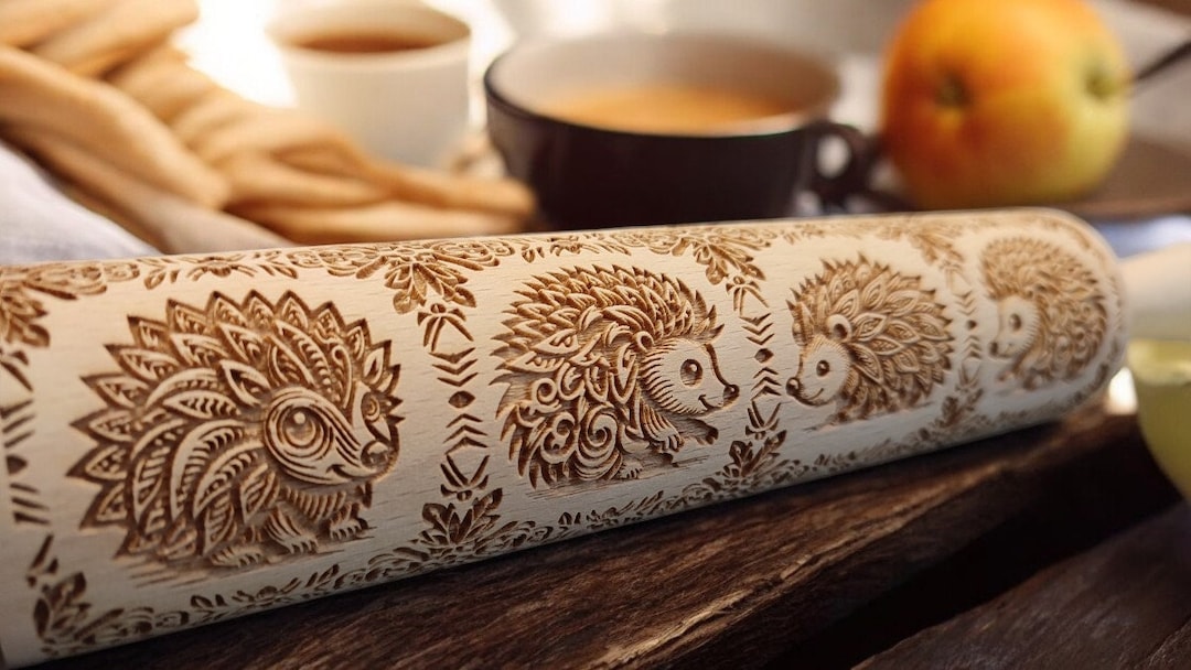 Hedgehogs - Animals Rolling Pins, Cookie Rolling Pins, Decorative ...