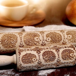 Hedgehogs - Animals Rolling Pins, Cookie Rolling Pins, Decorative ...