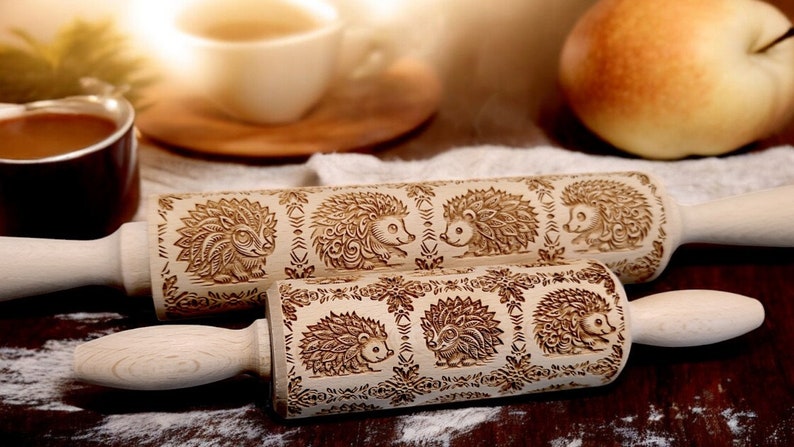 Hedgehogs - Animals Rolling Pins, Cookie Rolling Pins, Decorative ...