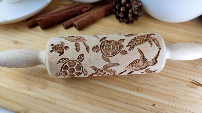 Turtles Rolling Pin Personalized Pin Rolling Pin Animal - Etsy
