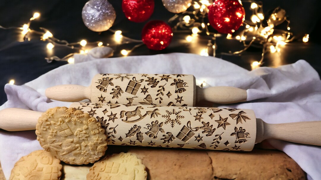 CHRISTMAS GIFTS - Rolling Pin Personalized Christmas Holidays Pin ...