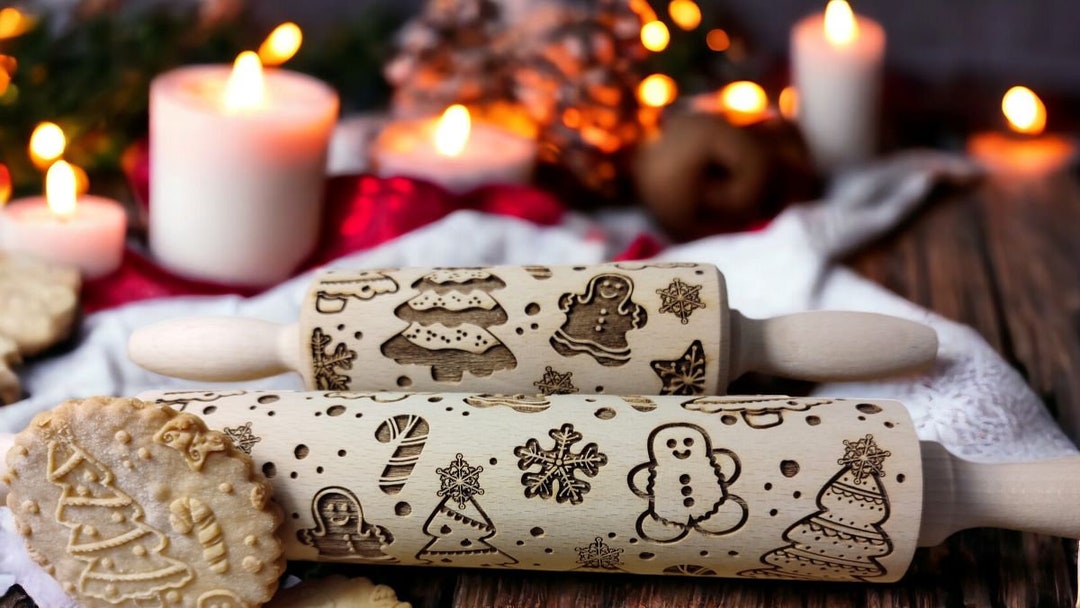 CHRISTMAS TIME - Rolling Pin Personalized Christmas Holidays Pin ...