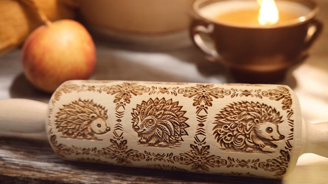Hedgehogs - Animals Rolling Pins, Cookie Rolling Pins, Decorative ...