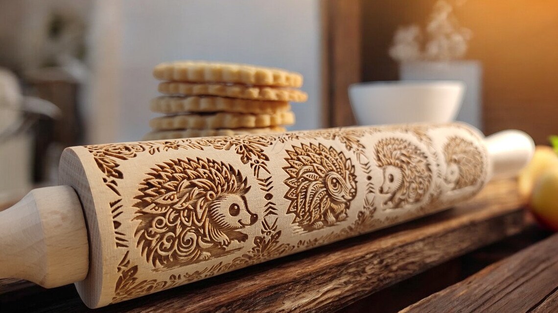 Hedgehogs - Animals Rolling Pins, Cookie Rolling Pins, Decorative ...