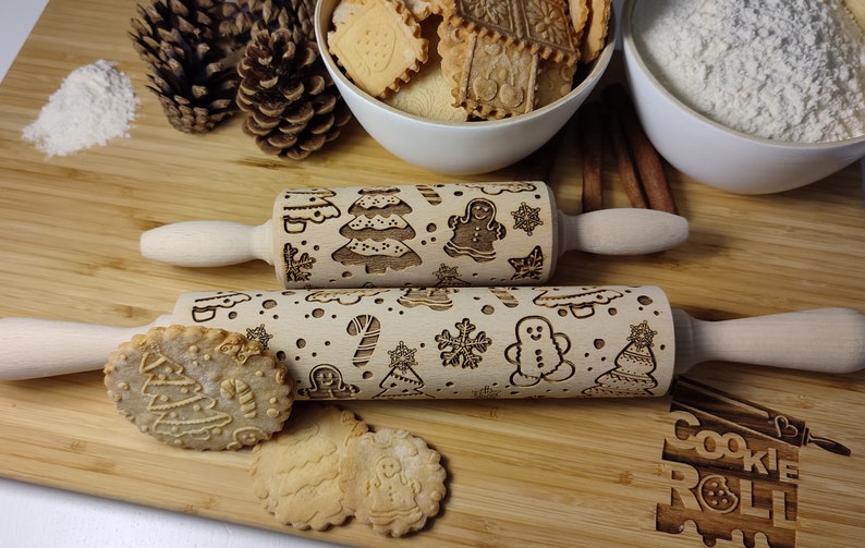 Christmas Time Rolling Pin Personalized Christmas Holidays - Etsy