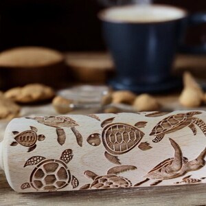 Turtles - Rolling Pin Personalized Pin Rolling Pin Animal Pastry ...