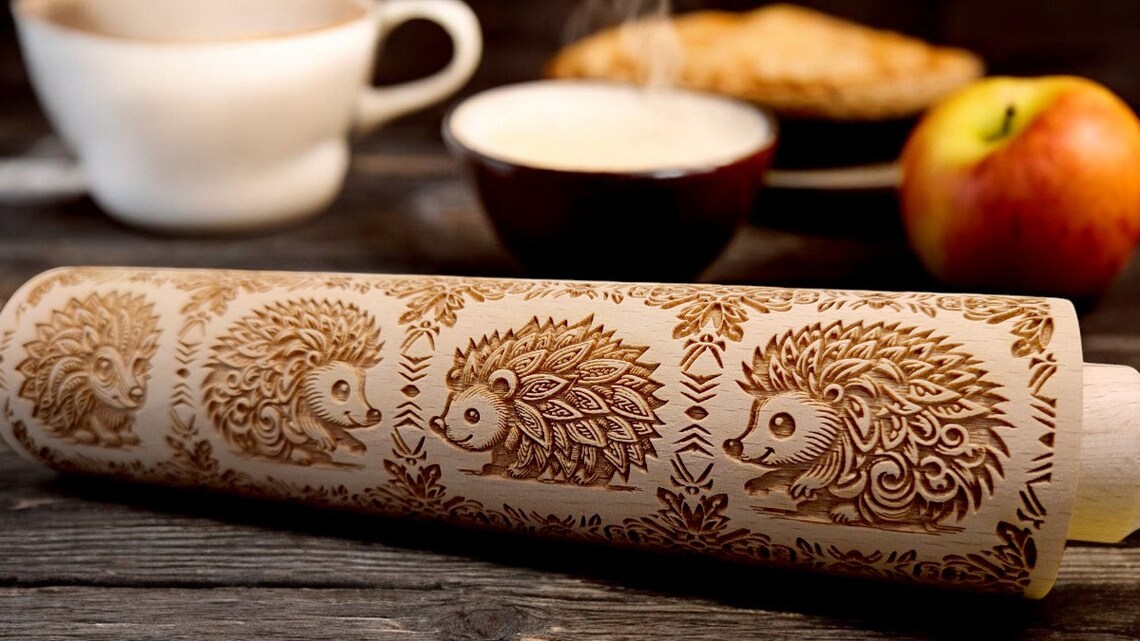 Hedgehogs - Animals Rolling Pins, Cookie Rolling Pins, Decorative ...