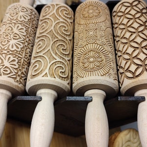 4 PACK PATTERNS - Rolling Pin Personalized Pin Rolling Pin Vintage ...