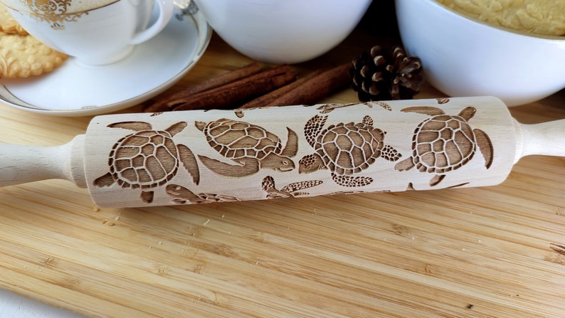 Turtles Rolling Pin Personalized Pin Rolling Pin Animal - Etsy