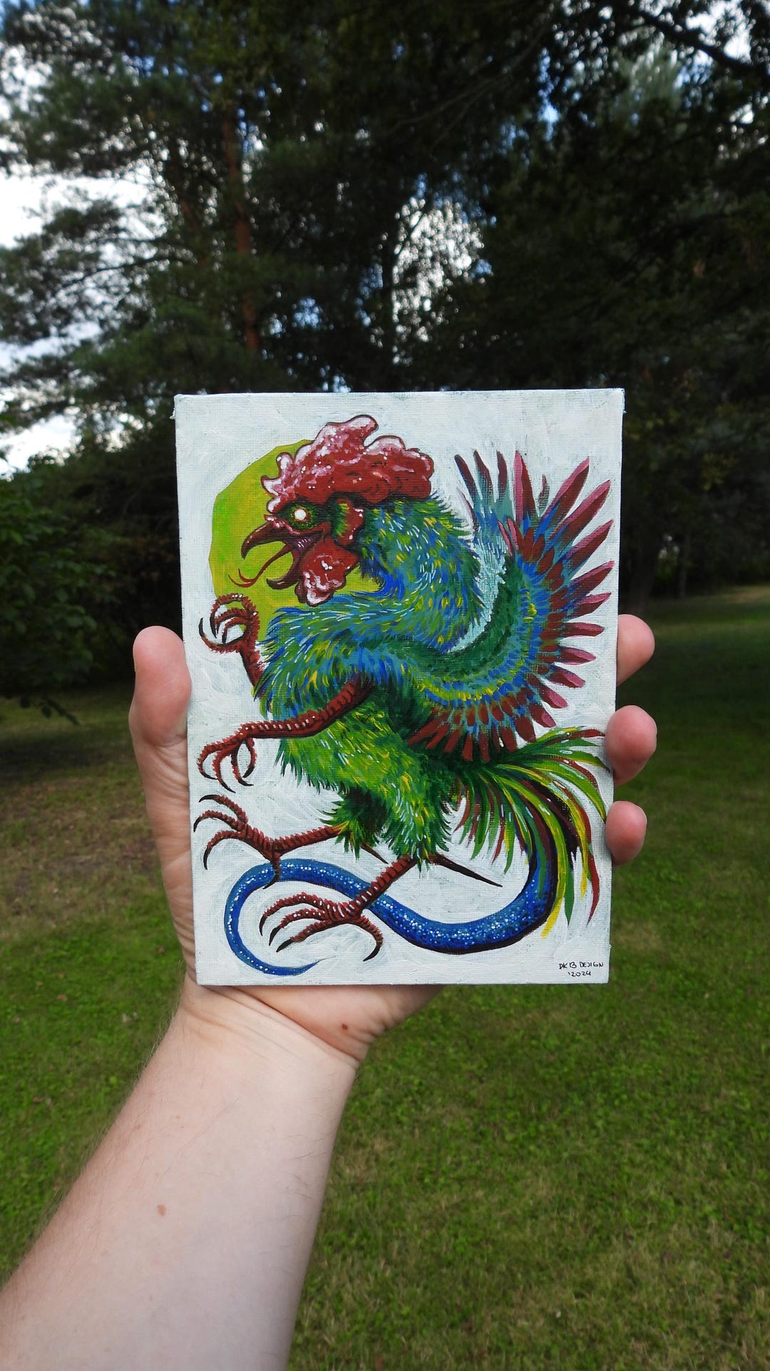 Basilisk Painting - Etsy