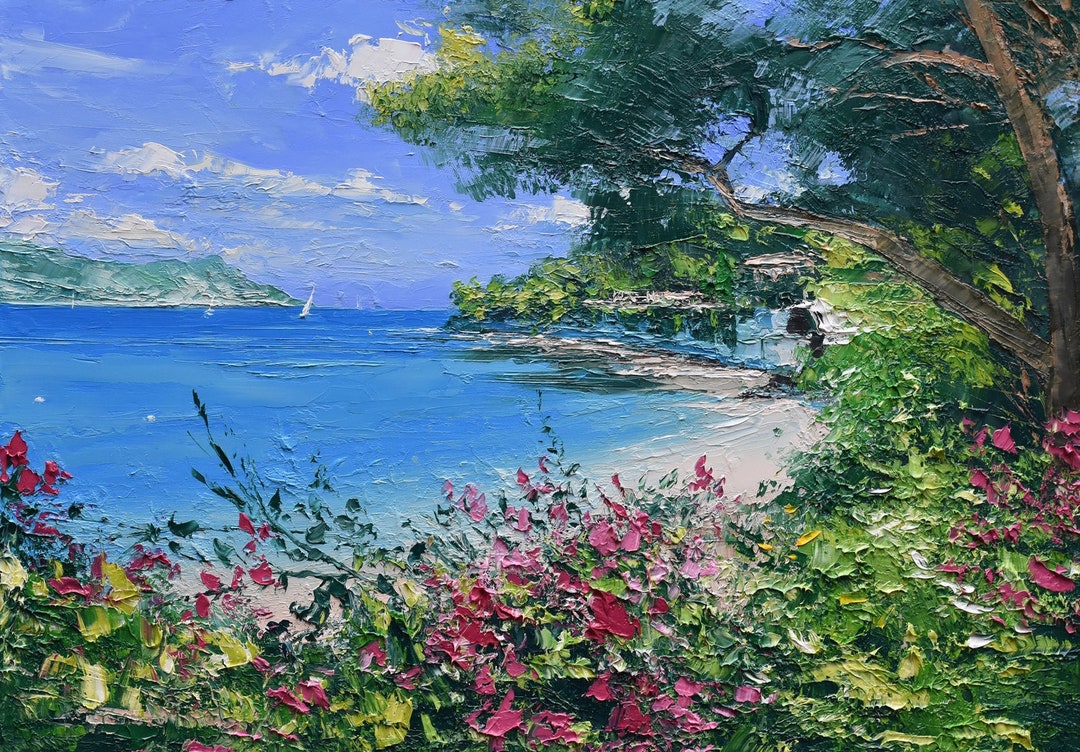 Giclee Print Summer Flowers Paloma Beach by Colin - Etsy