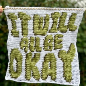 Inspirational Quote Crochet Tapestry Pattern PDF Digital Download | It ...