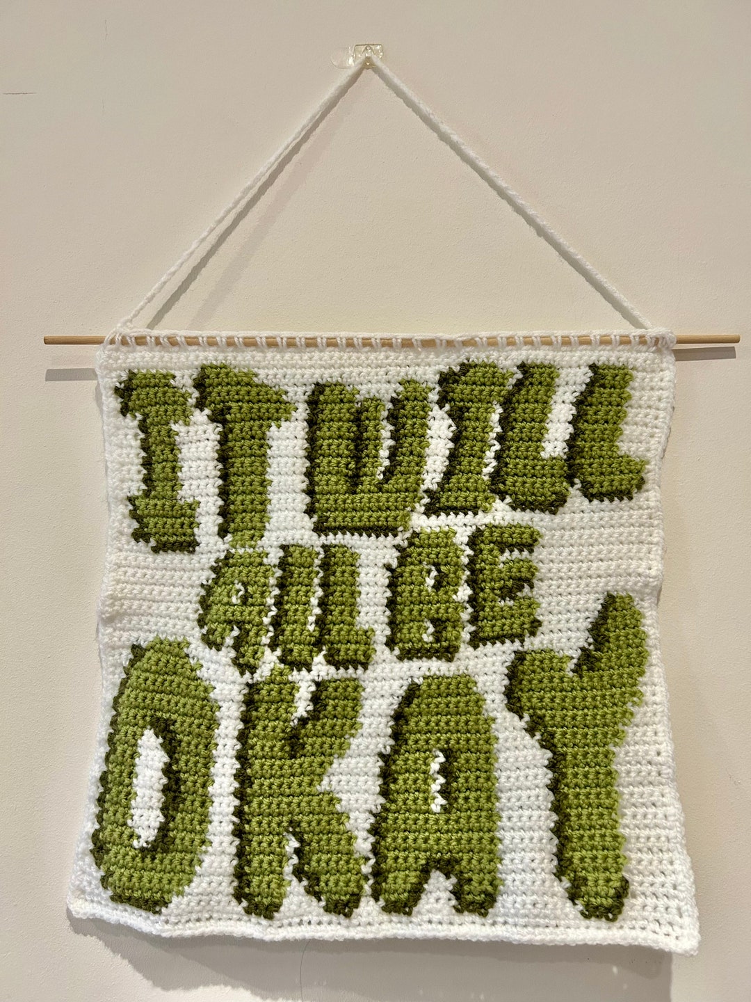 Inspirational Quote Crochet Tapestry Pattern PDF Digital Download | It ...