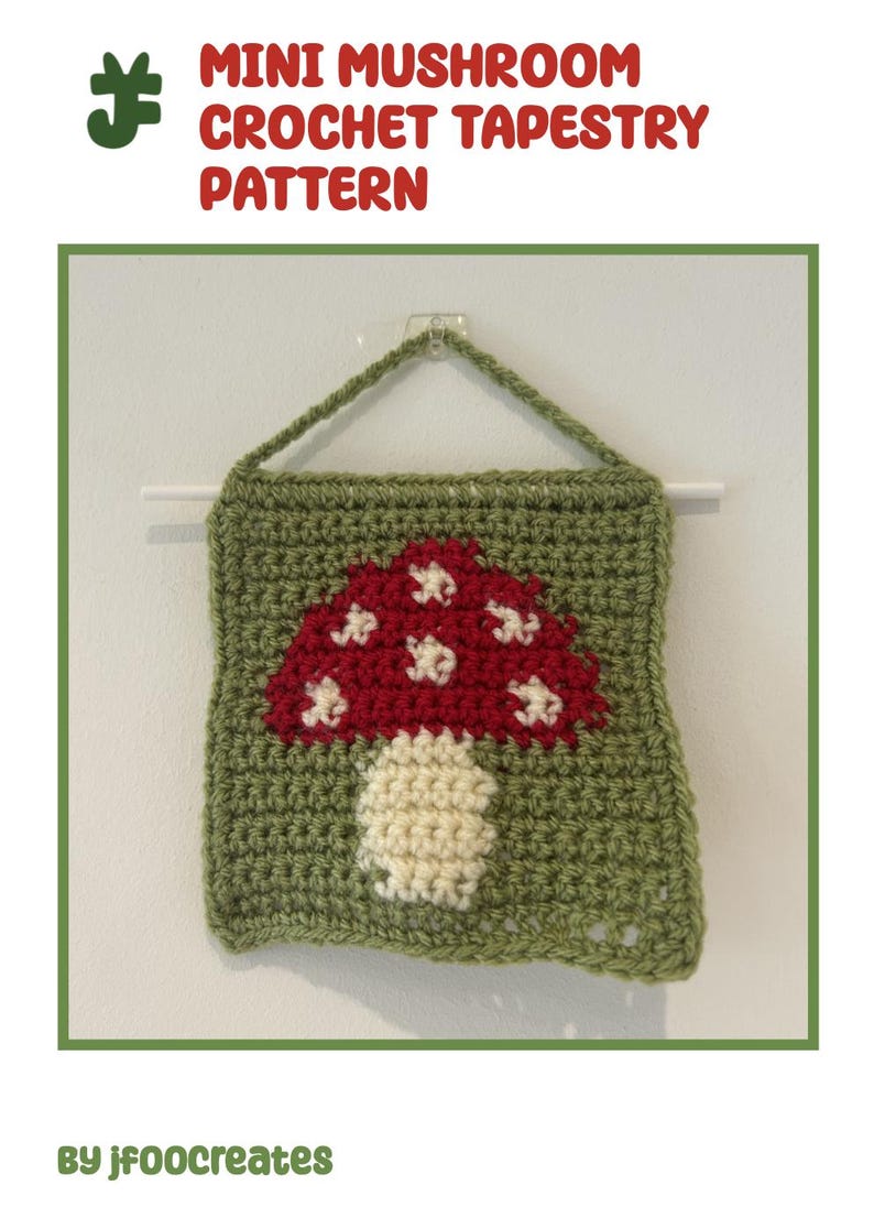 Mini Mushroom Crochet Tapestry Pattern - Digital Download PDF | Nature ...