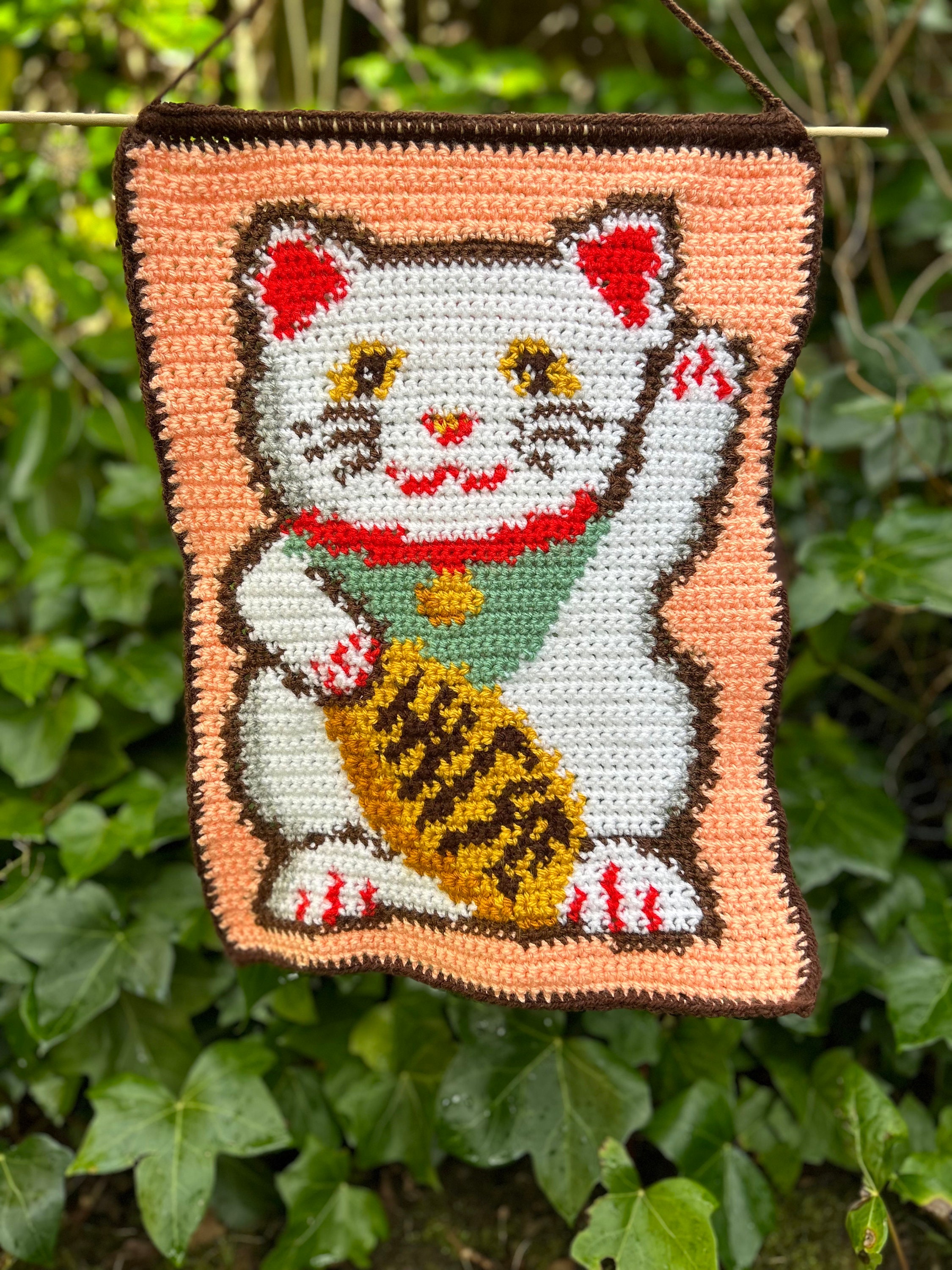 Lucky Cat Crochet Tapestry Pattern - Digital Download PDF | Chinese ...