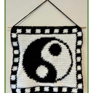 Yin Yang Crochet Tapestry Pattern - Digital Download PDF | Asian Symbol ...