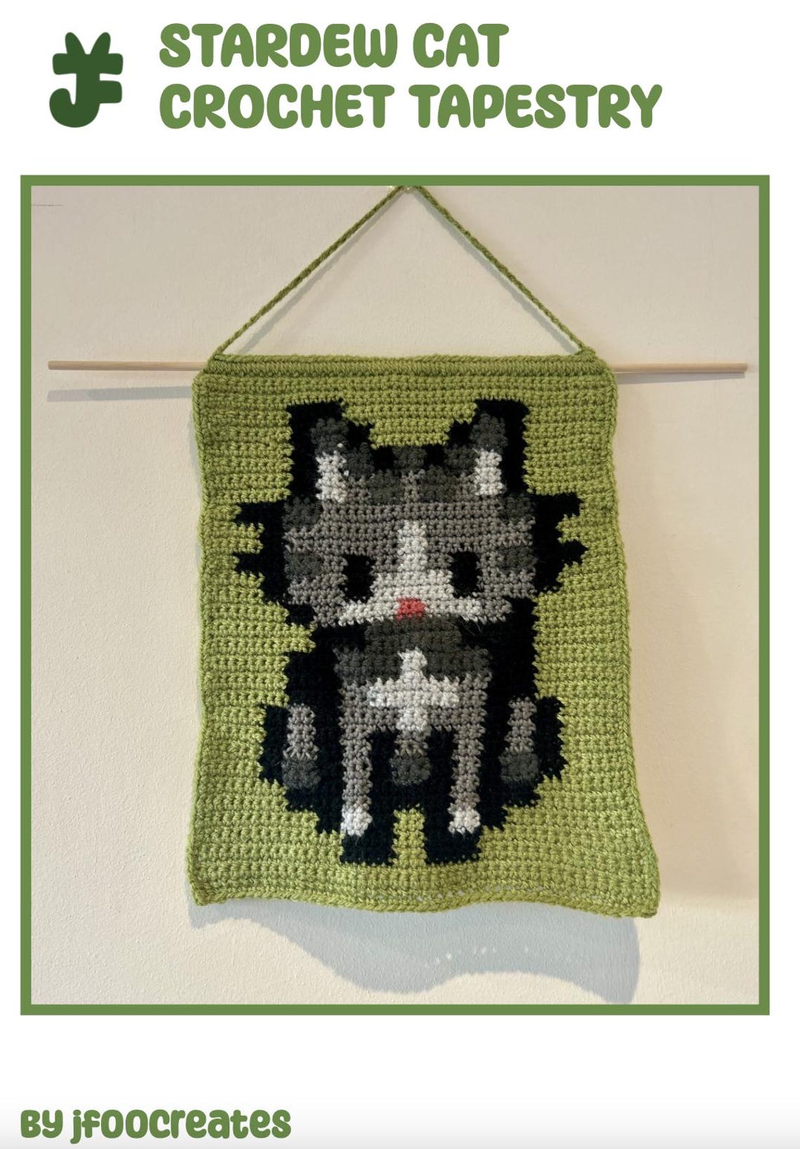 Stardew Valley Cat Crochet Tapestry Pattern - Digital Download PDF ...