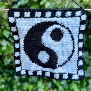 Yin Yang Crochet Tapestry Pattern - Digital Download PDF | Asian Symbol ...