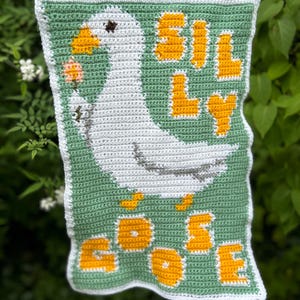 Silly Goose Crochet Tapestry Pattern - Digital Download PDF | Funny ...
