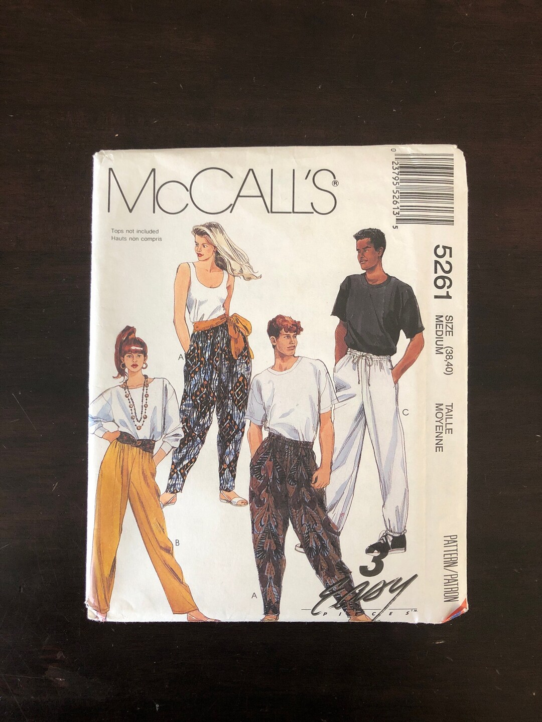 Mccall's 5261 Misses', Men's and Teen Boy's Pants Size Medium UNCUT - Etsy