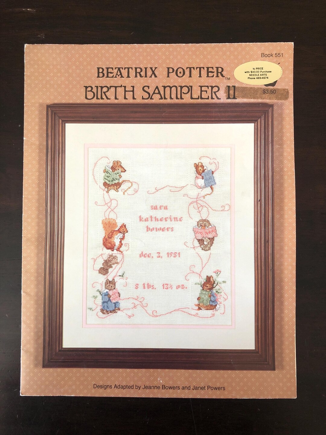 Beatrix Potter Birth Sampler II by Green Apple Co - Etsy