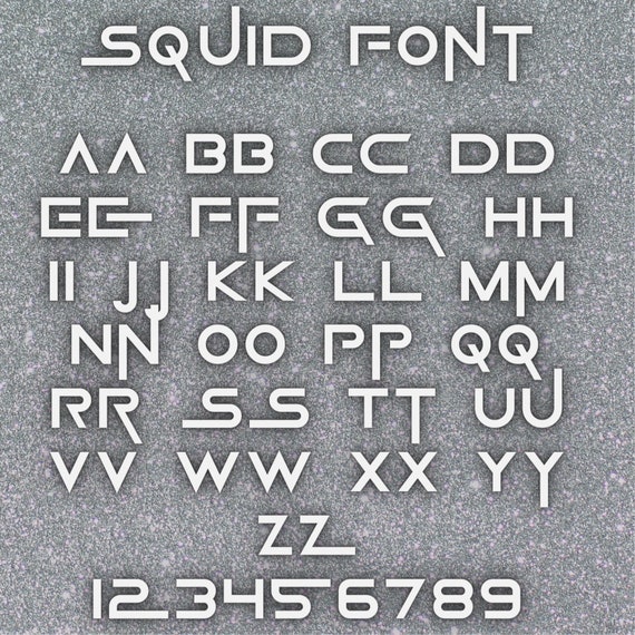 Squid Fonts Inspired Fonts SVG Craft Fonts TTF - Etsy Australia