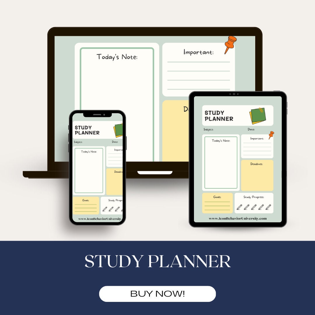 Student Planner | Study Planner | Study Goals | Study Journal ...
