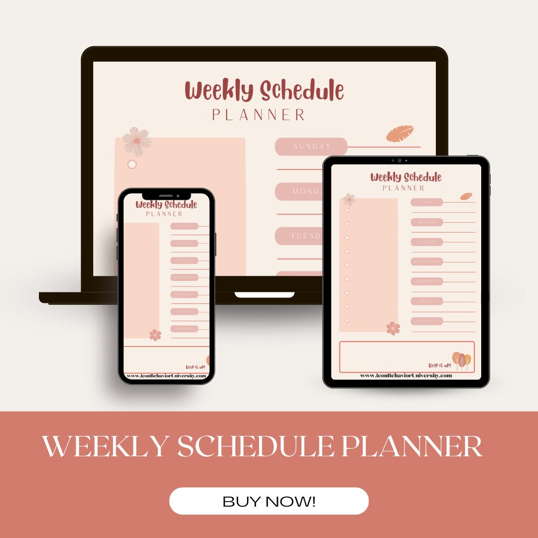 Digital Planner Weekly Planner Printable Planner Printable Weekly ...