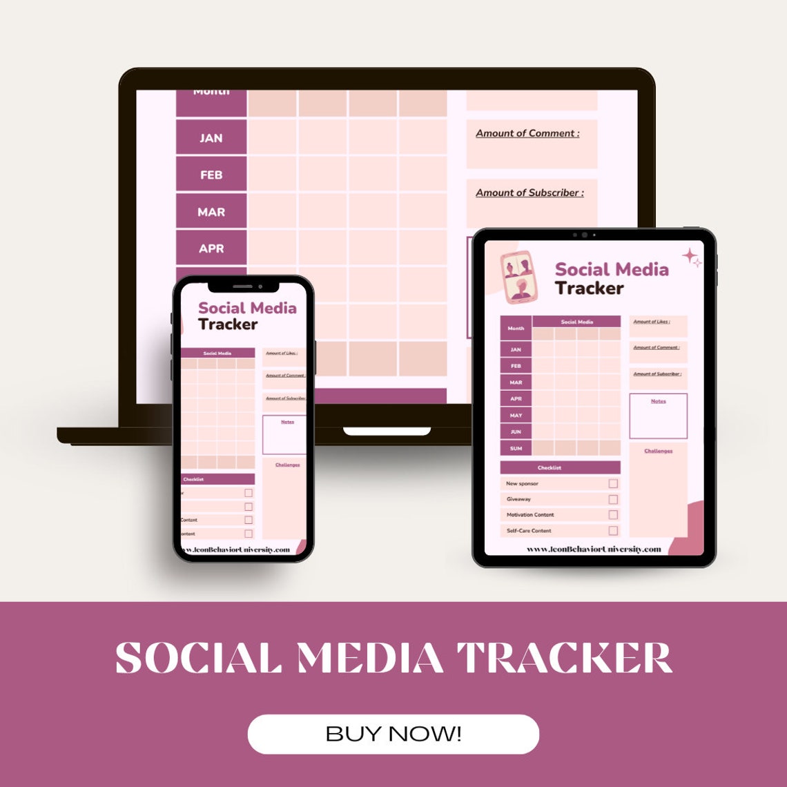 Social Media Planner | Planner Printable | Printable Planner ...