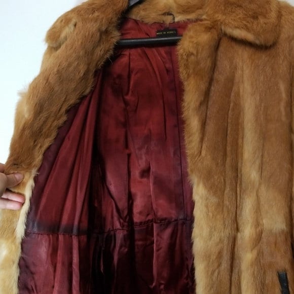 Vintage Genuine Rabbit Trench Coat, Vintage Fur - Etsy