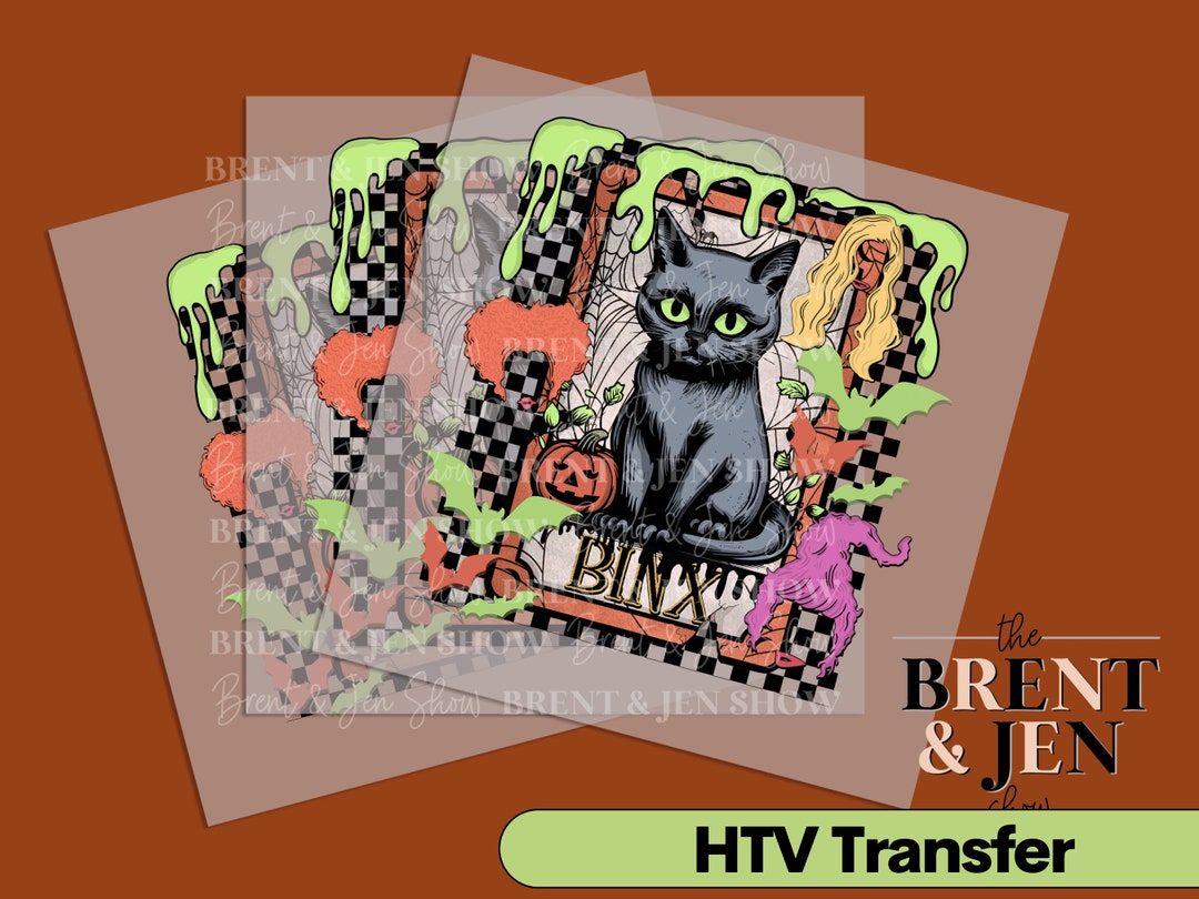 Ready to Press, Binx the Cat, Sublimation Transfer/heat Transfer, Hocus Pocus, Spooky Season ...
